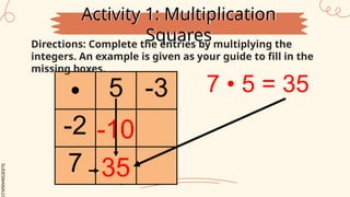MATH 8 Q1 LESSON 3-Multiply and divide simple monomials, leading to the ...