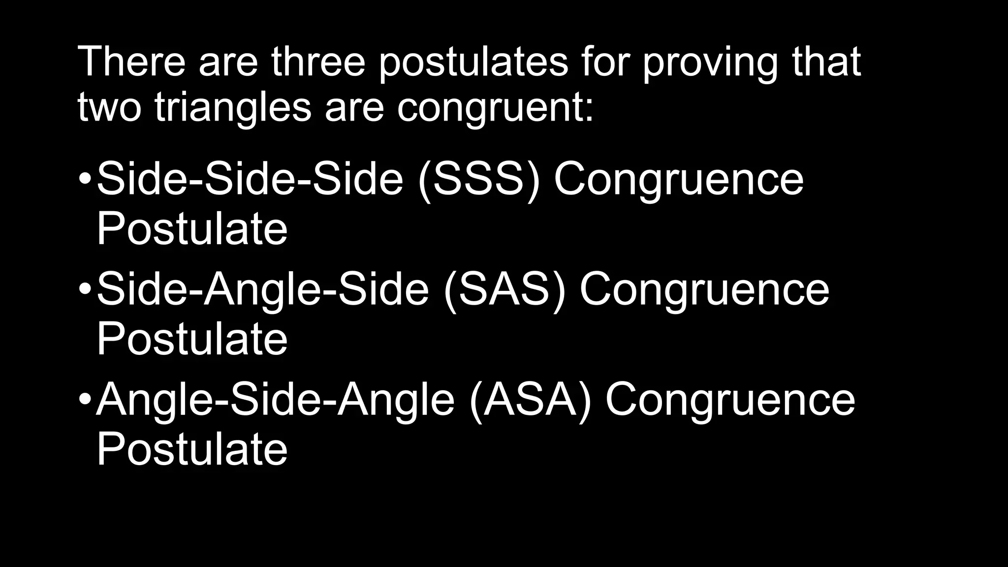 Math 8 – triangle congruence, postulates, | PPTX