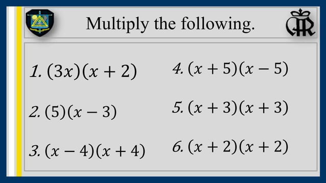 Math 8 Factoring Polynomials | PPTX