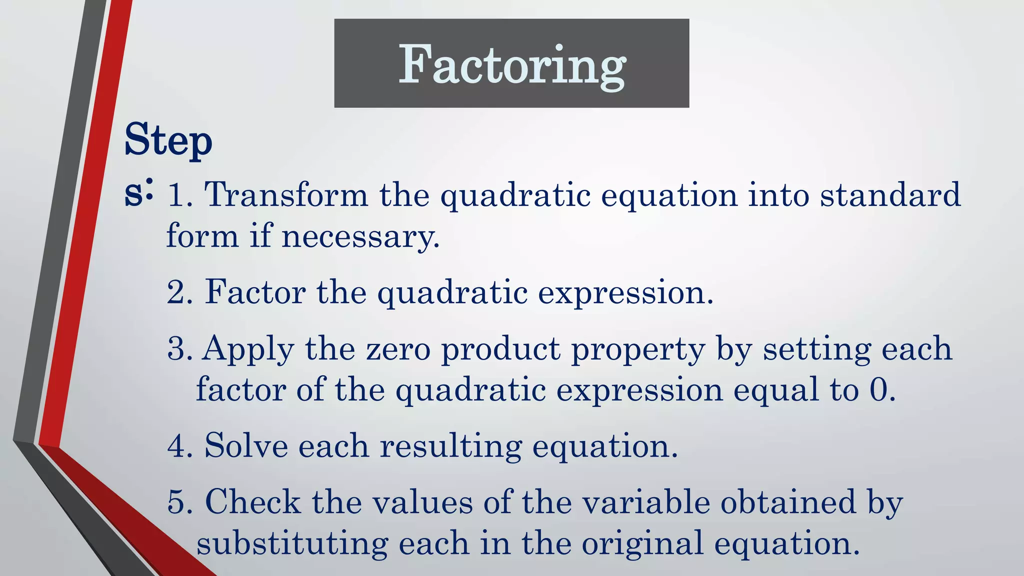 Quarter 1 - Illustrating and solving quadratic equations | PPTX