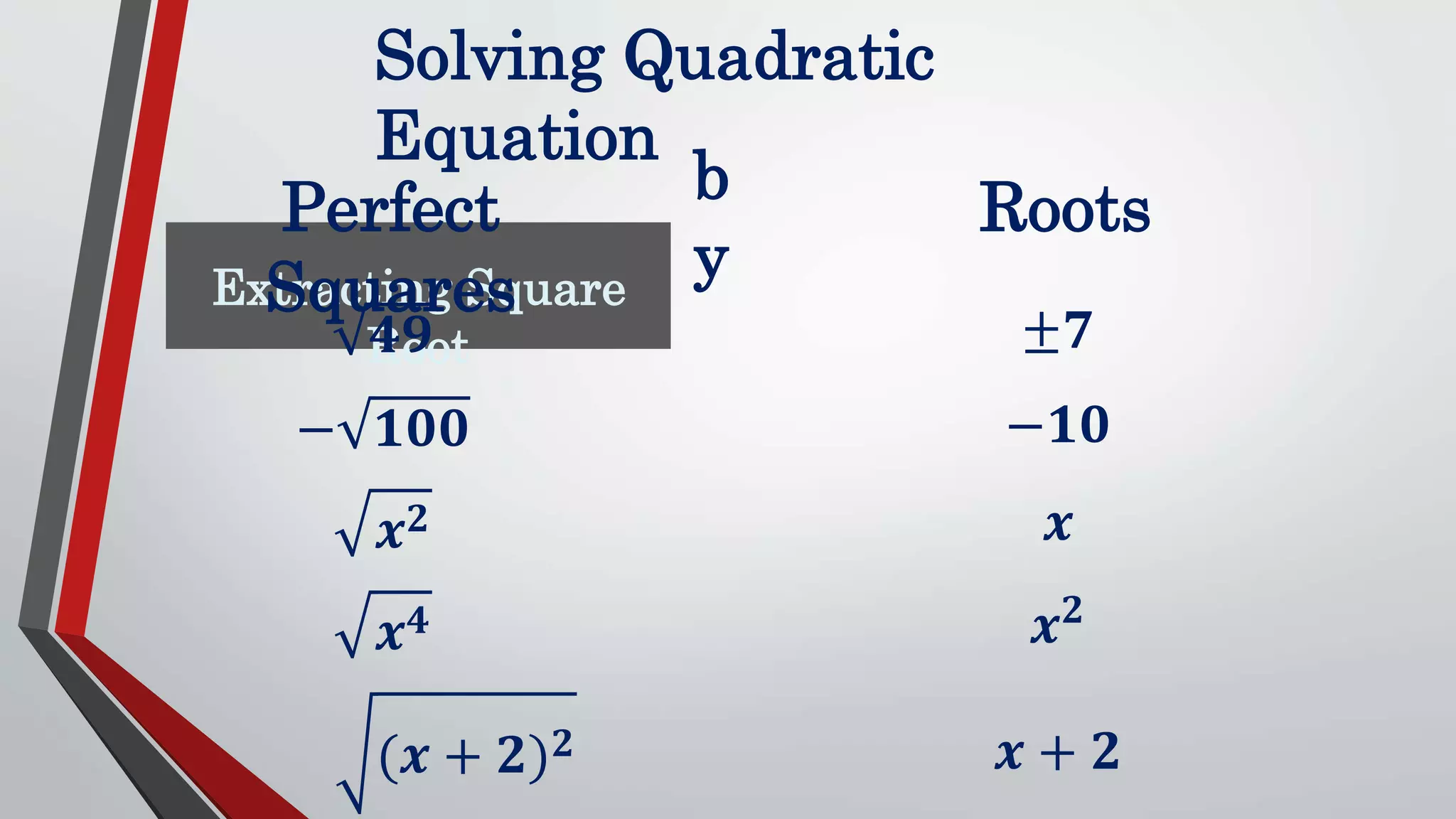 Quarter 1 - Illustrating and solving quadratic equations | PPTX