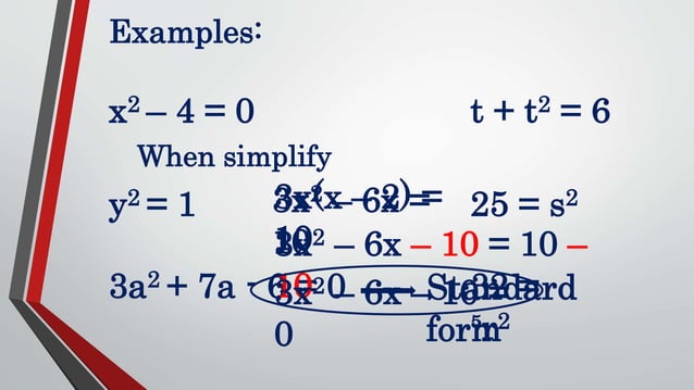 Quarter 1 - Illustrating and solving quadratic equations | PPTX ...