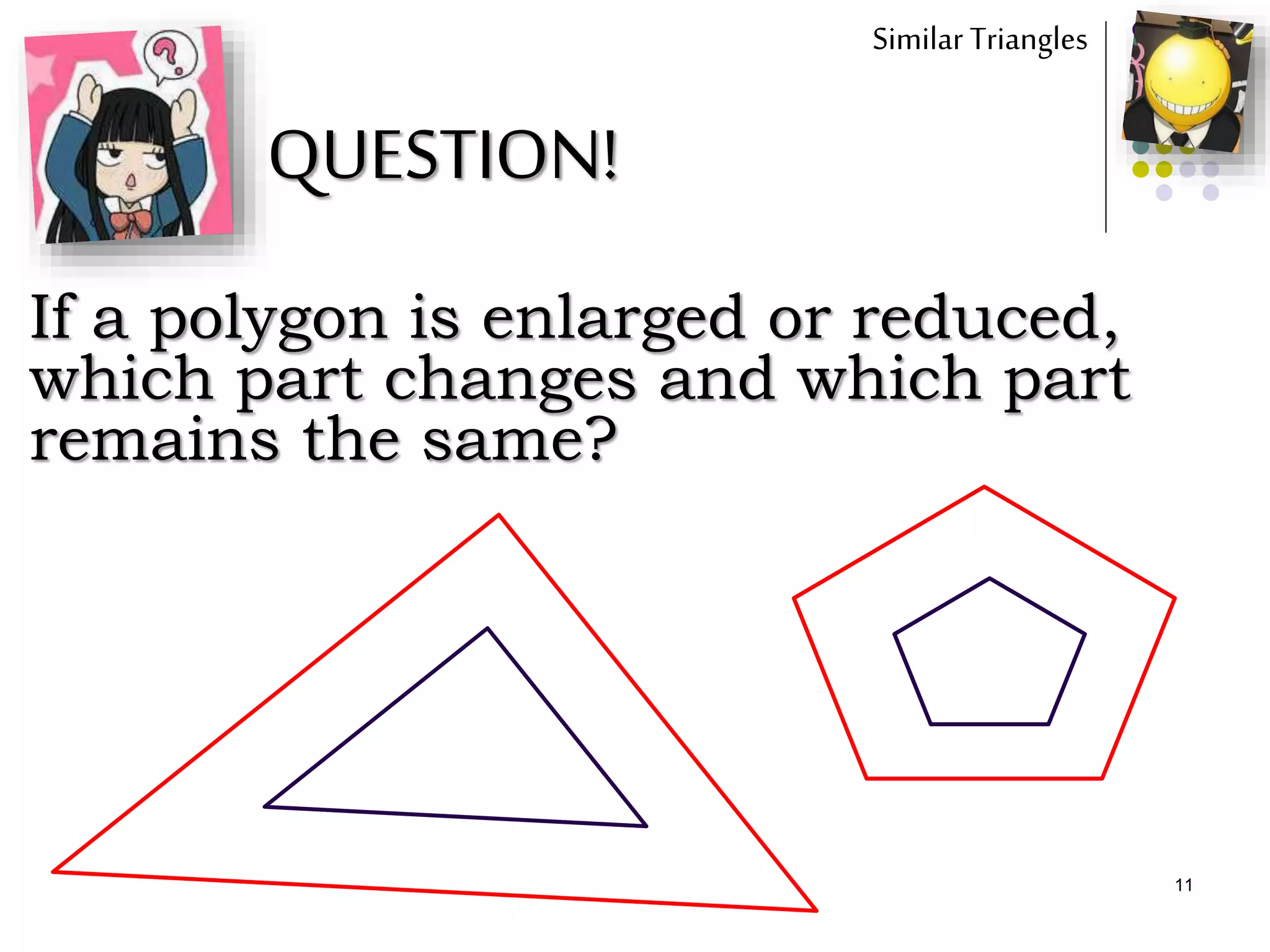 Math 9 similar triangles intro | PPTX