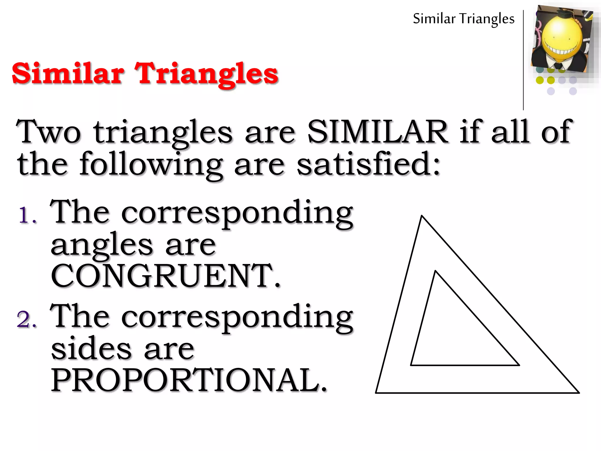 Math 9 similar triangles intro | PPTX