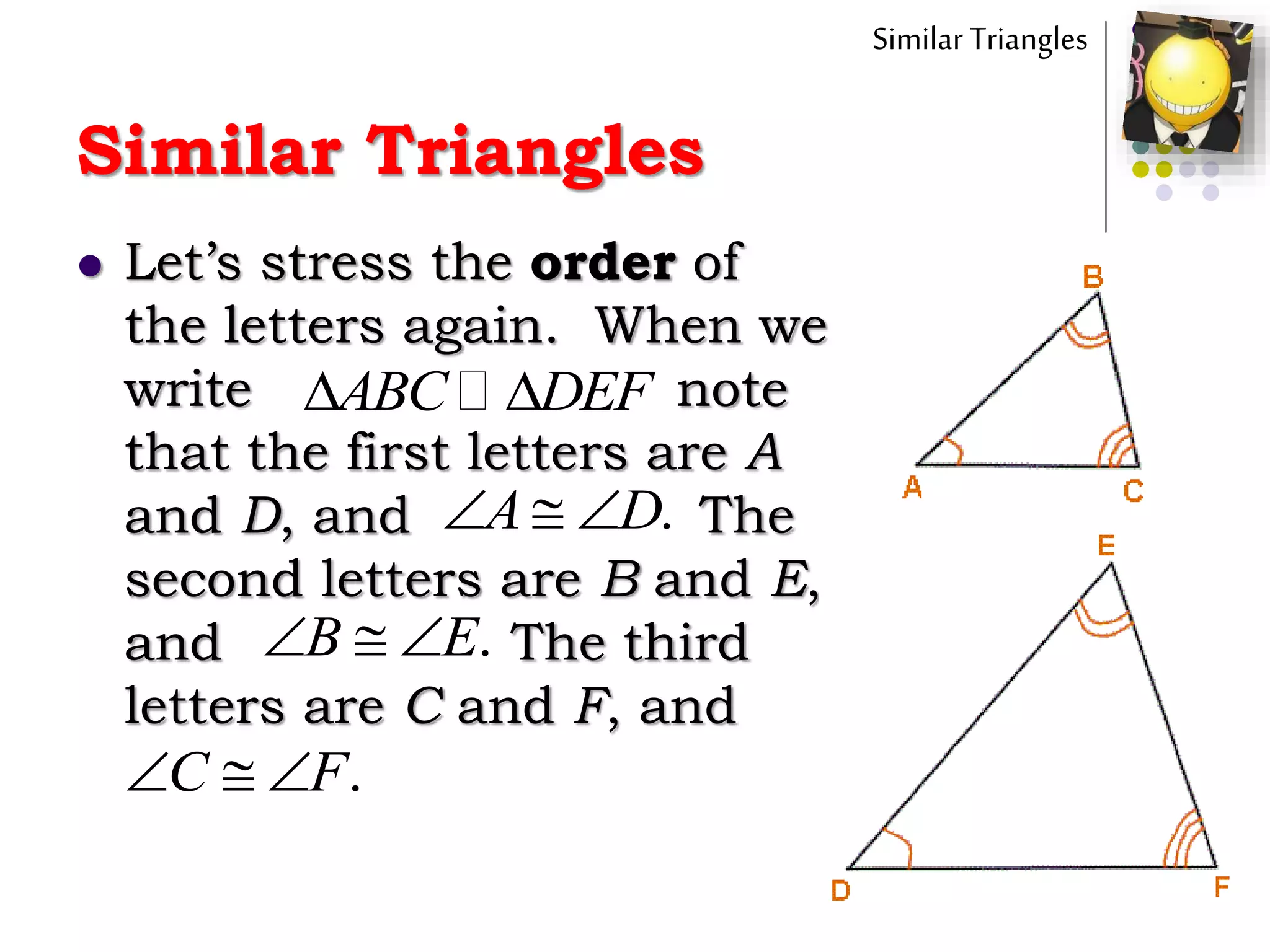 Math 9 similar triangles intro | PPTX
