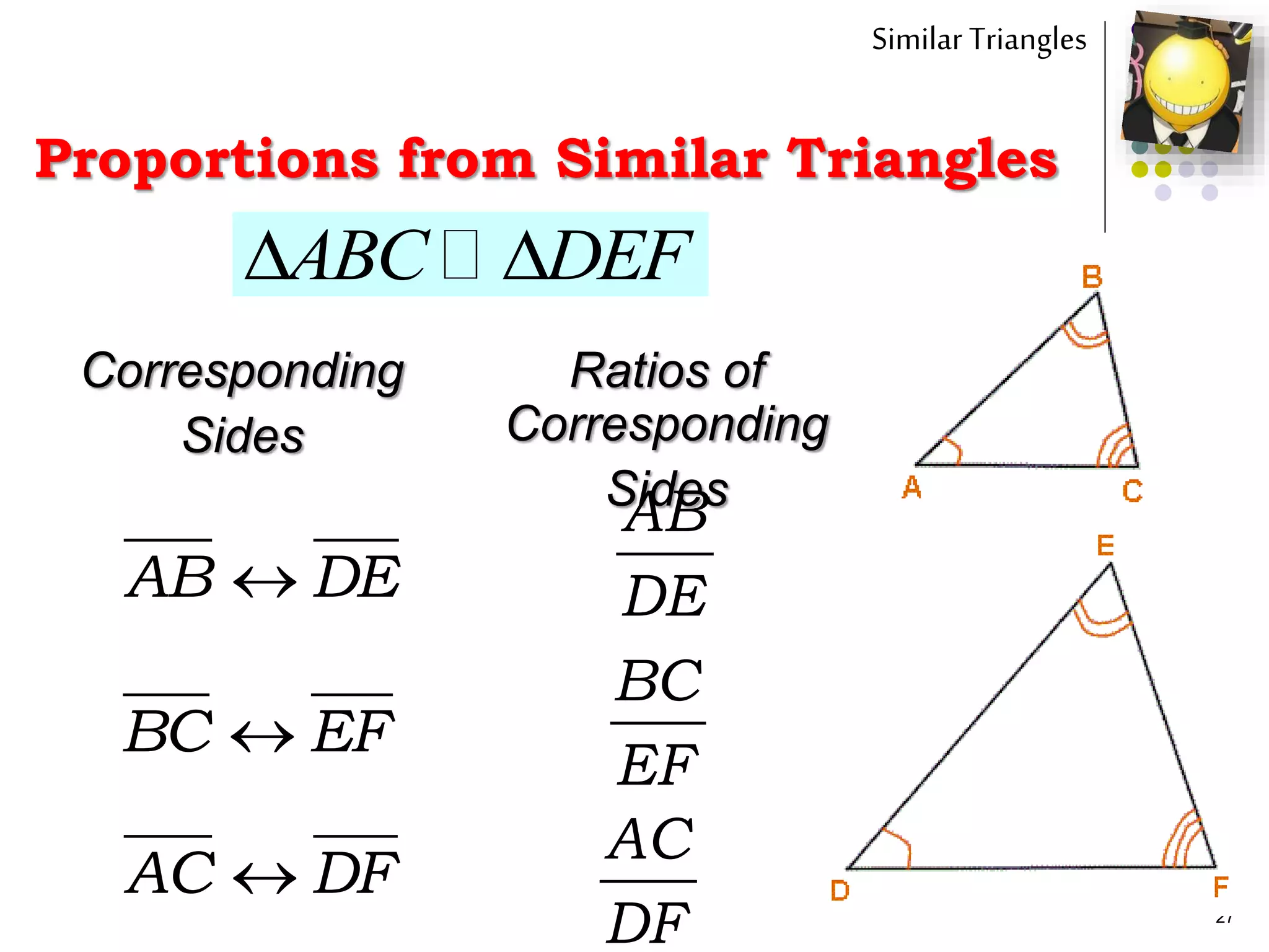 Math 9 similar triangles intro | PPTX