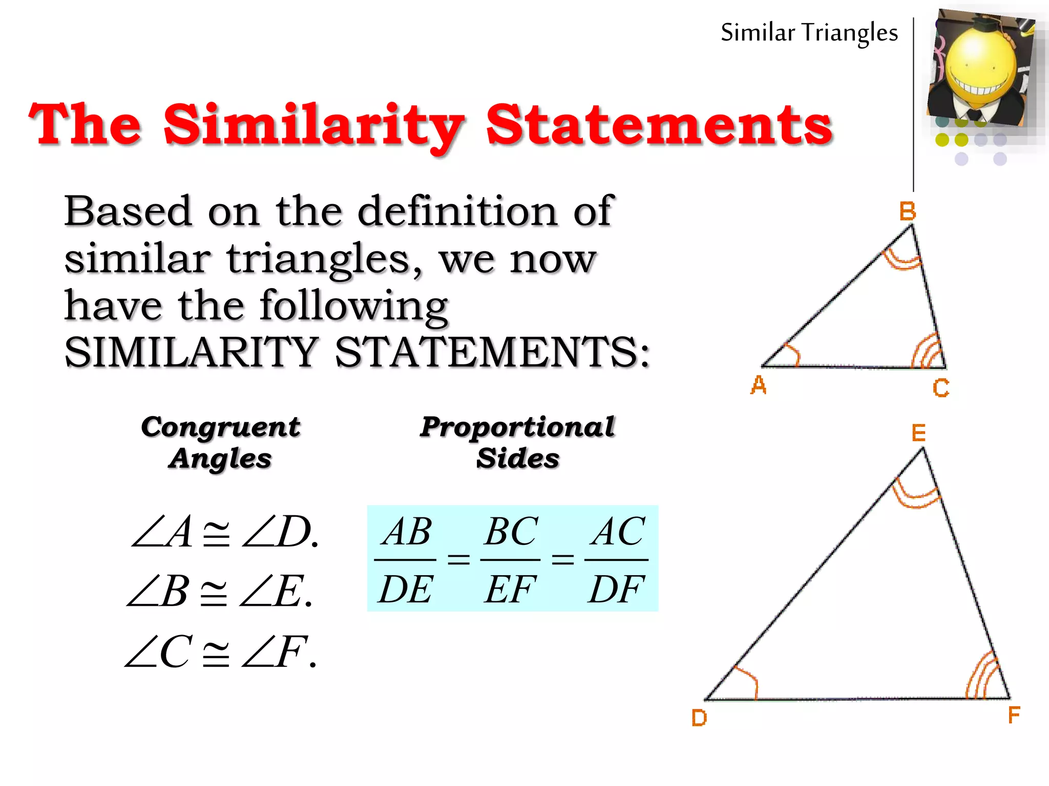 Math 9 similar triangles intro | PPTX
