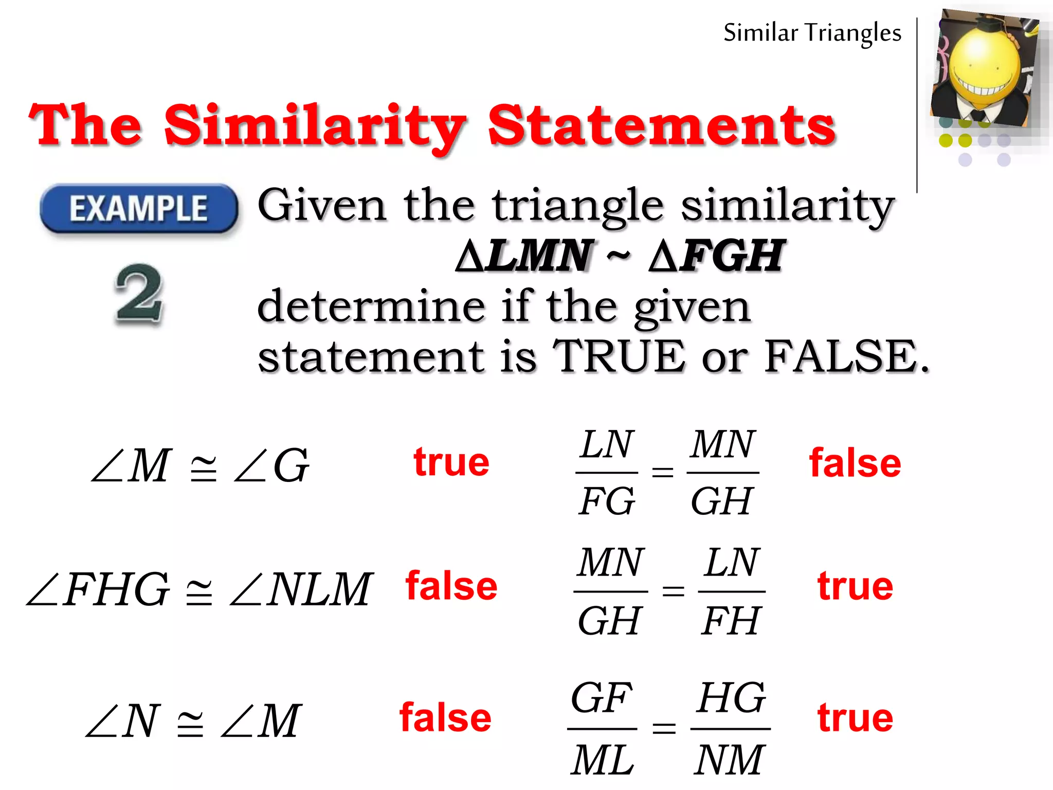 Math 9 similar triangles intro | PPTX