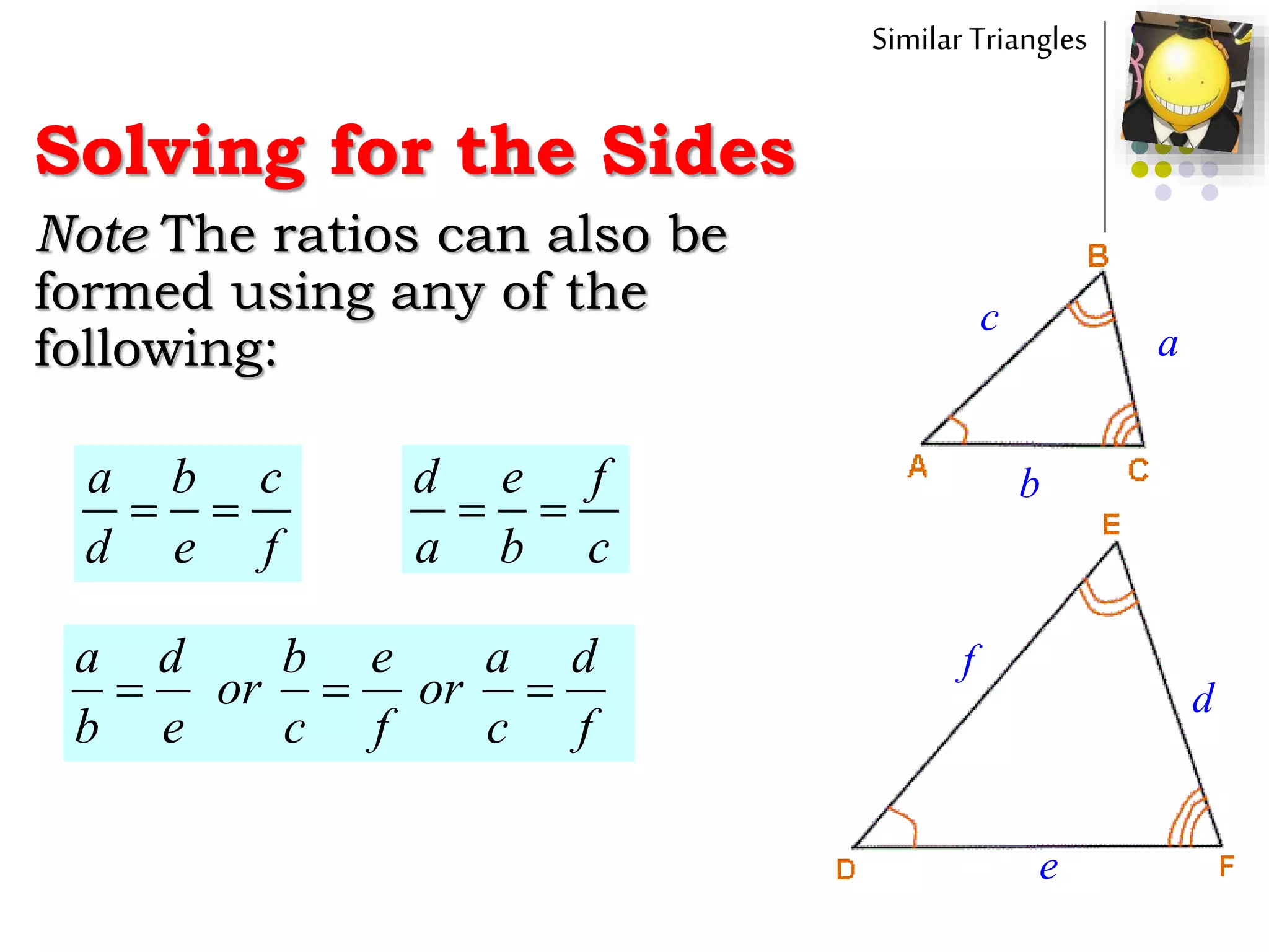 Math 9 similar triangles intro | PPTX