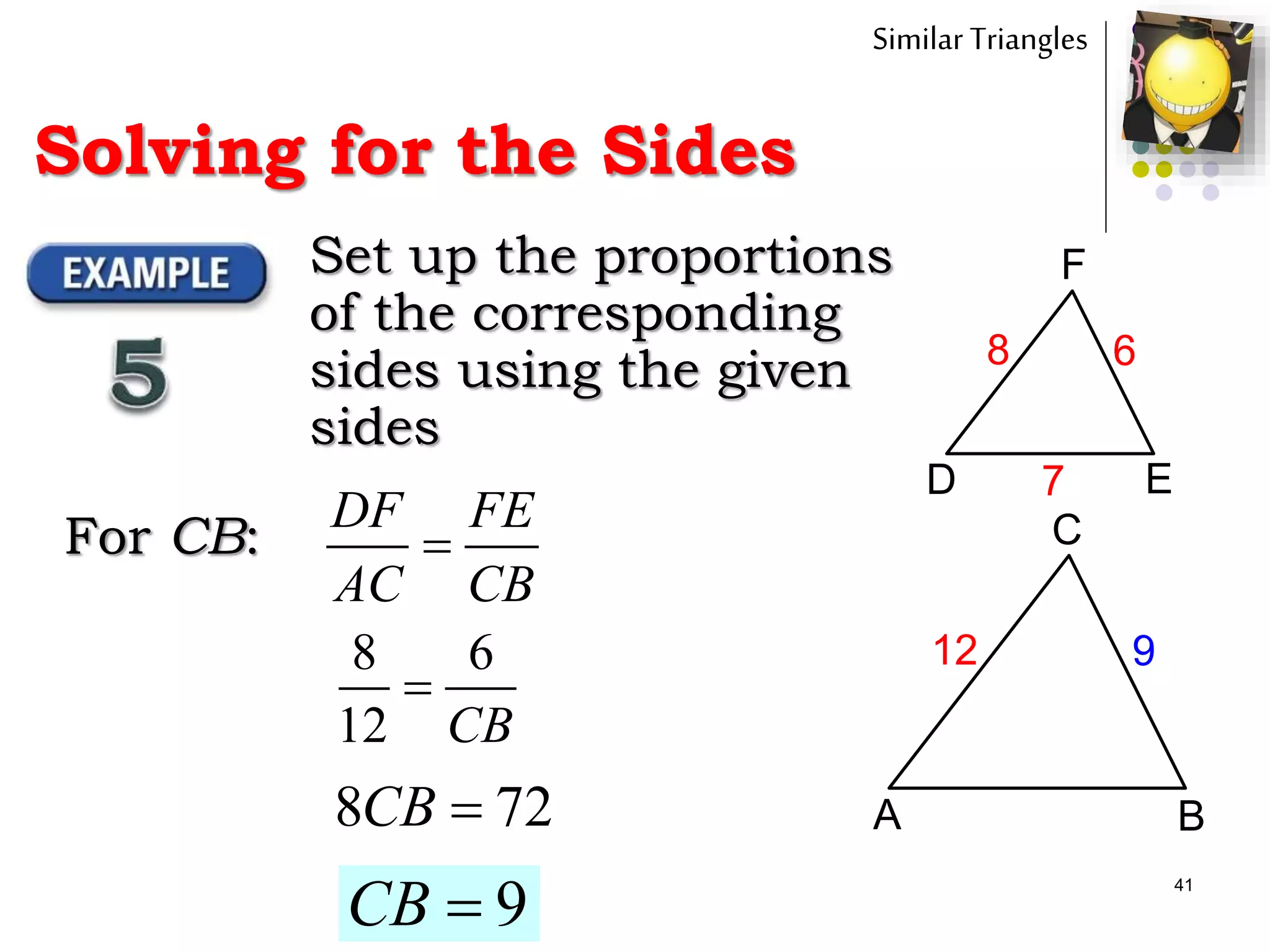 Math 9 similar triangles intro | PPTX