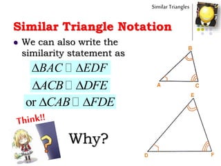 Math 9 similar triangles intro | PPTX