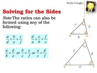 Math 9 similar triangles intro | PPTX