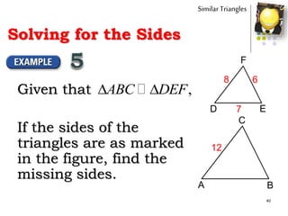 Math 9 similar triangles intro | PPTX