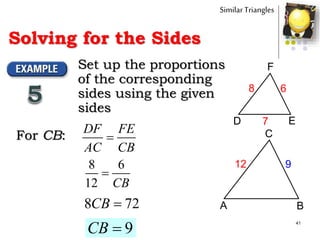 Math 9 similar triangles intro | PPTX
