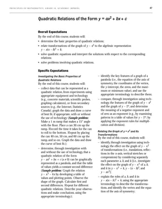 Grade 9 Mathematics (10F) - Education and Advanced ... | PDF