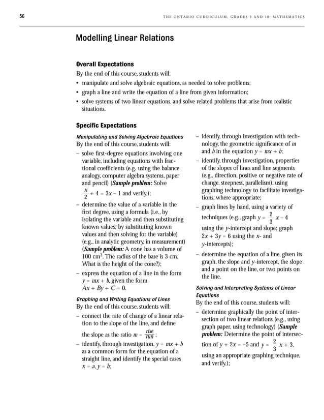 Grade 9 Mathematics (10F) - Education and Advanced ...
