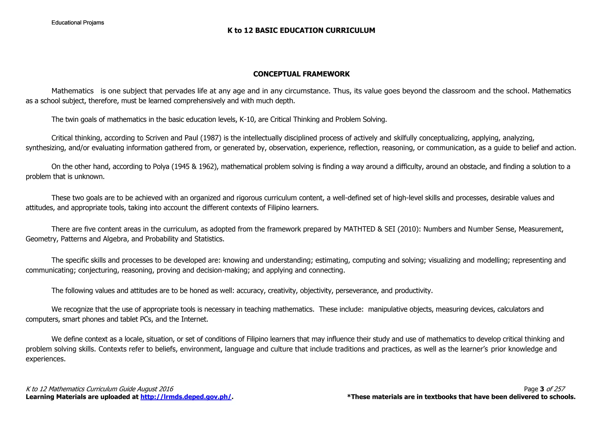 Math 9 Curriculum Guide rev.2016