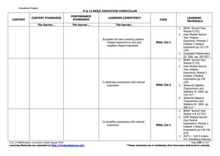 Math 9 Curriculum Guide rev.2016