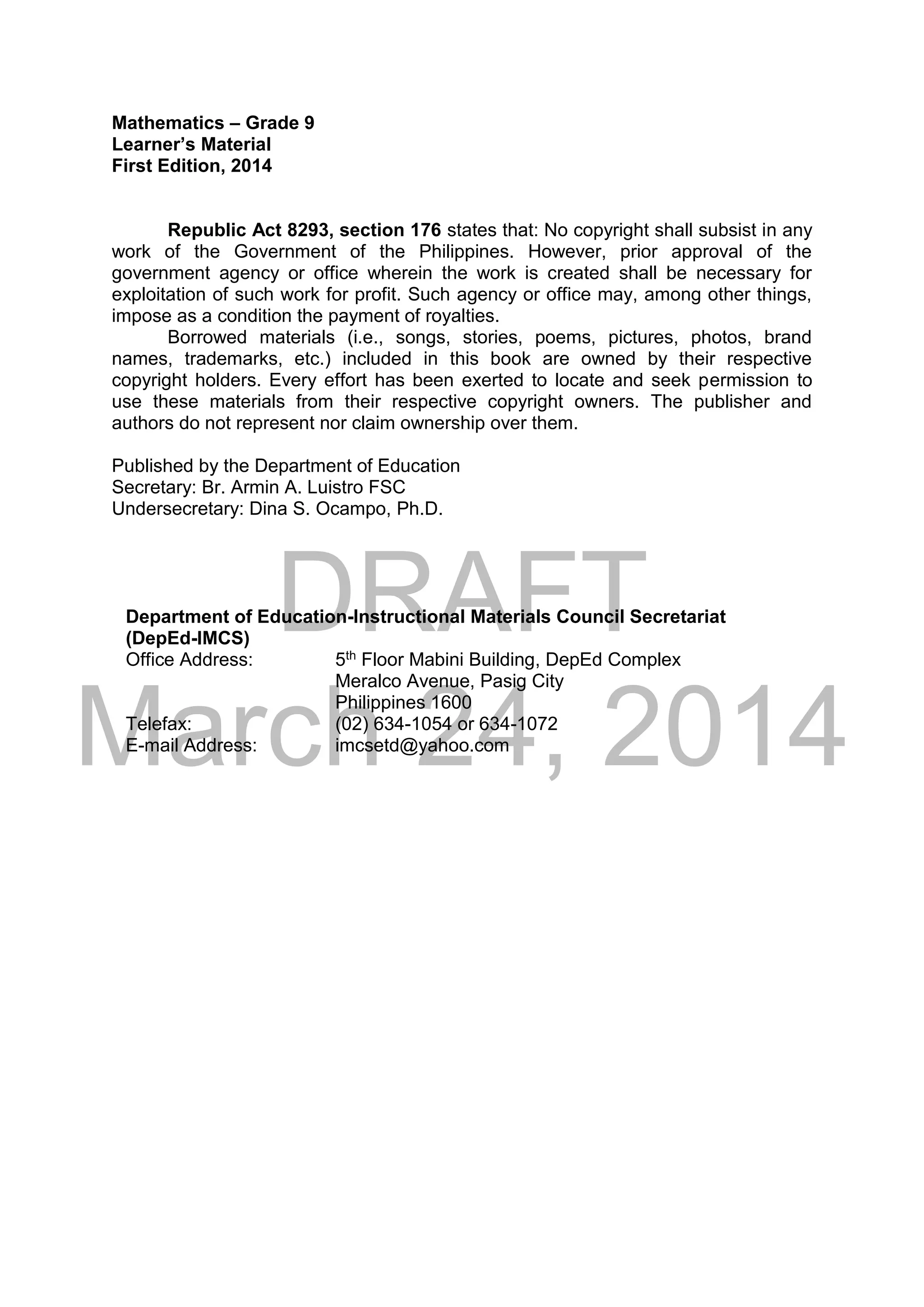 Math9lmdraft3 140611211236-phpapp02 | PDF