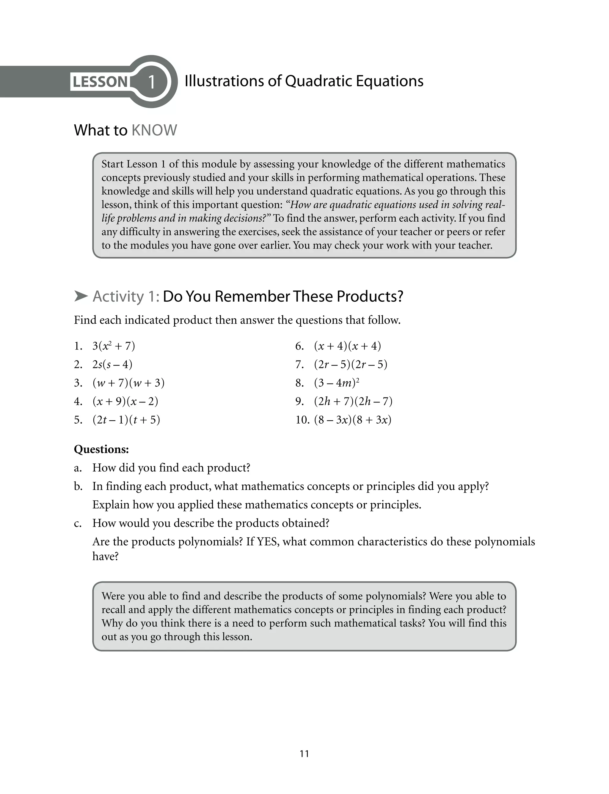 Math 9 (module 1) | PDF