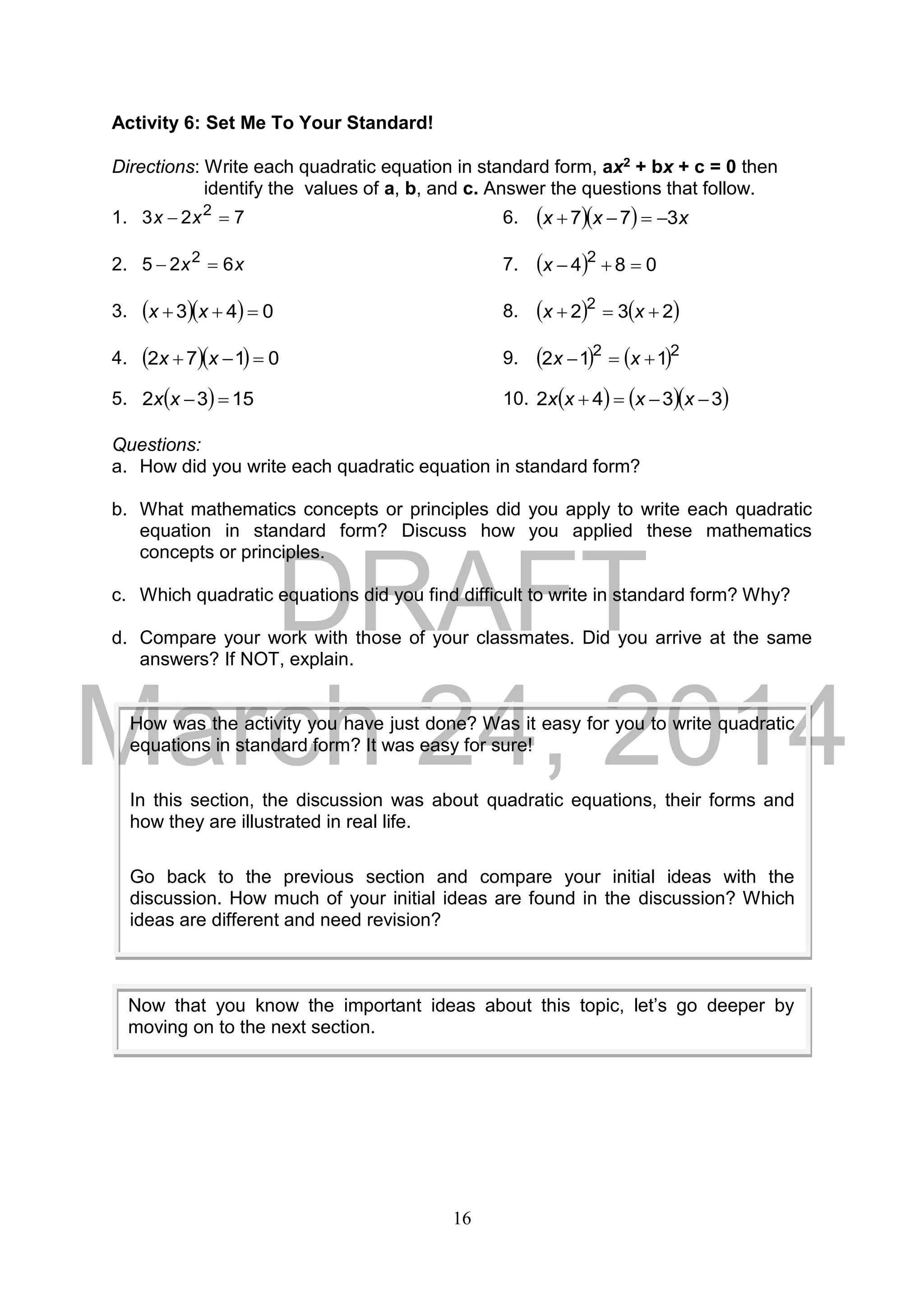 Math 9 (module 1 & 2) | PDF