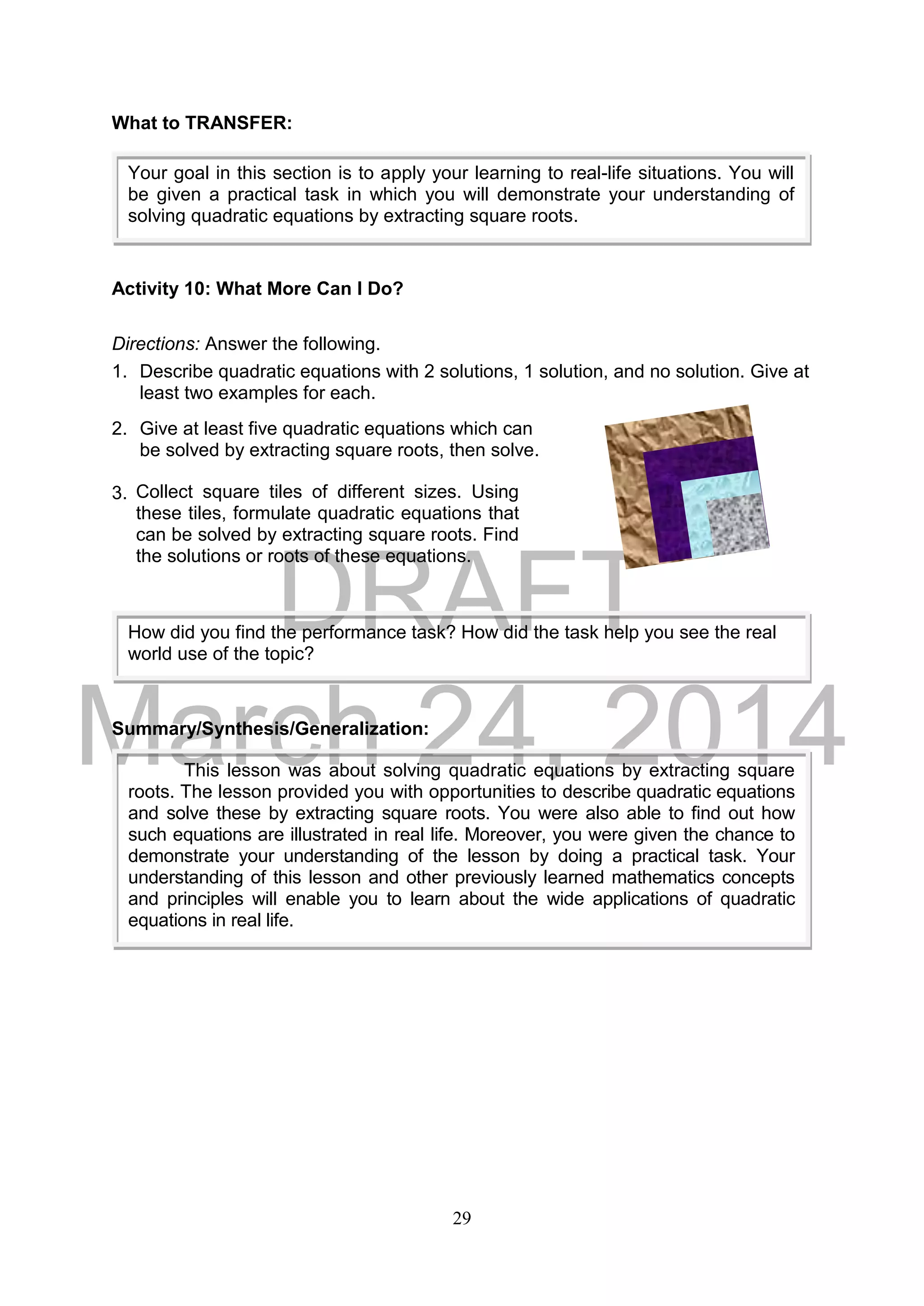 Math 9 (module 1 & 2) | PDF