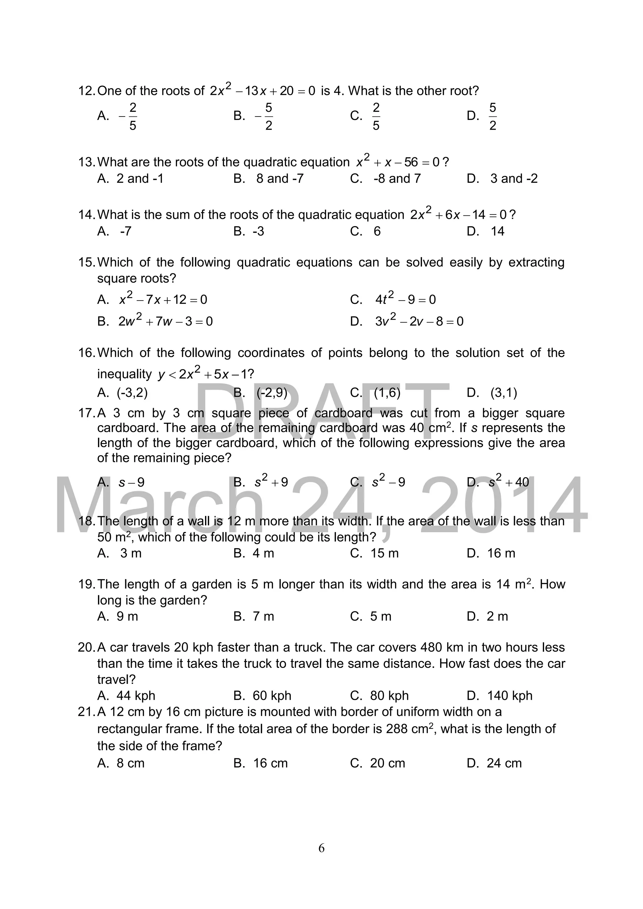 Math 9 (module 1 & 2) | PDF
