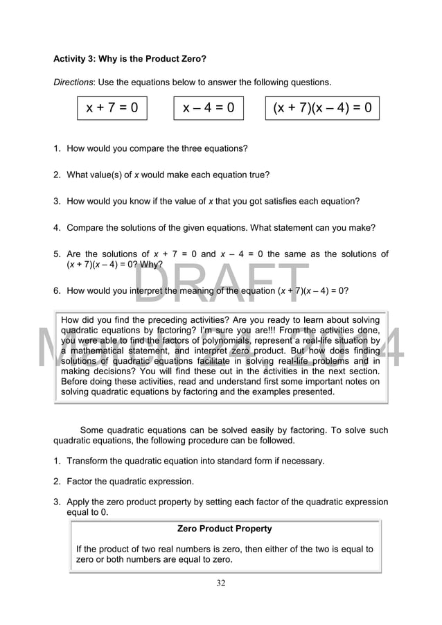 Math 9 (module 1 & 2) | PDF