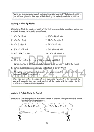 Math 9 (module 1 & 2) | PDF
