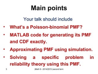 Poisson-Binomial Distribution | PPT