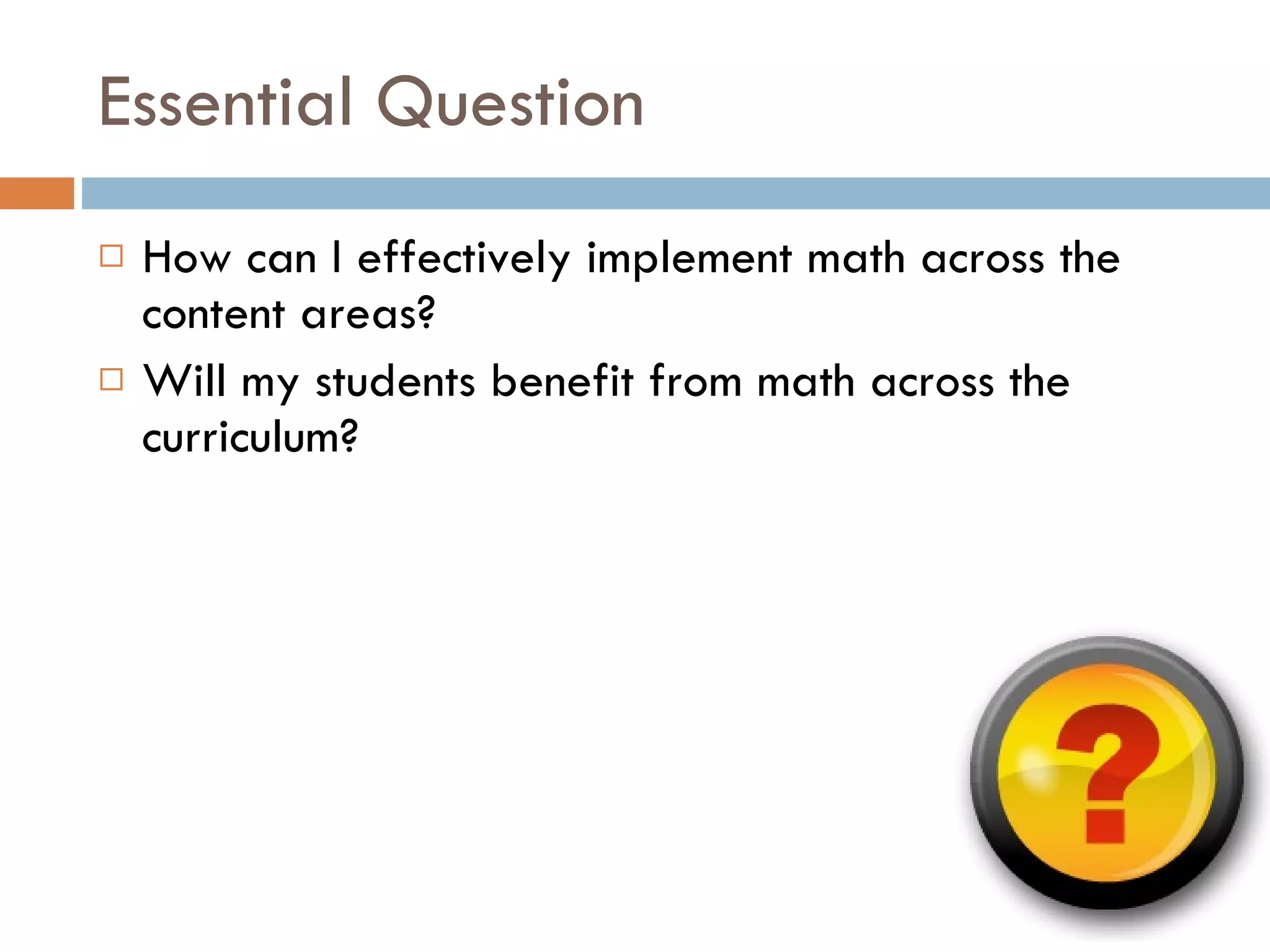 Math Across The Curriculum2b | PPT
