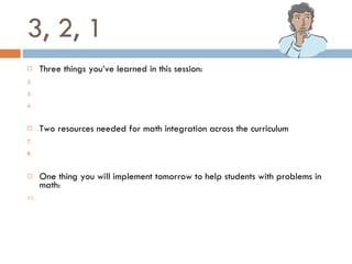 Math Across The Curriculum2b | PPT