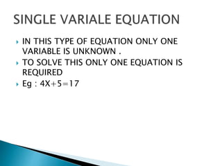 linear equation 0178 ppt | PPT