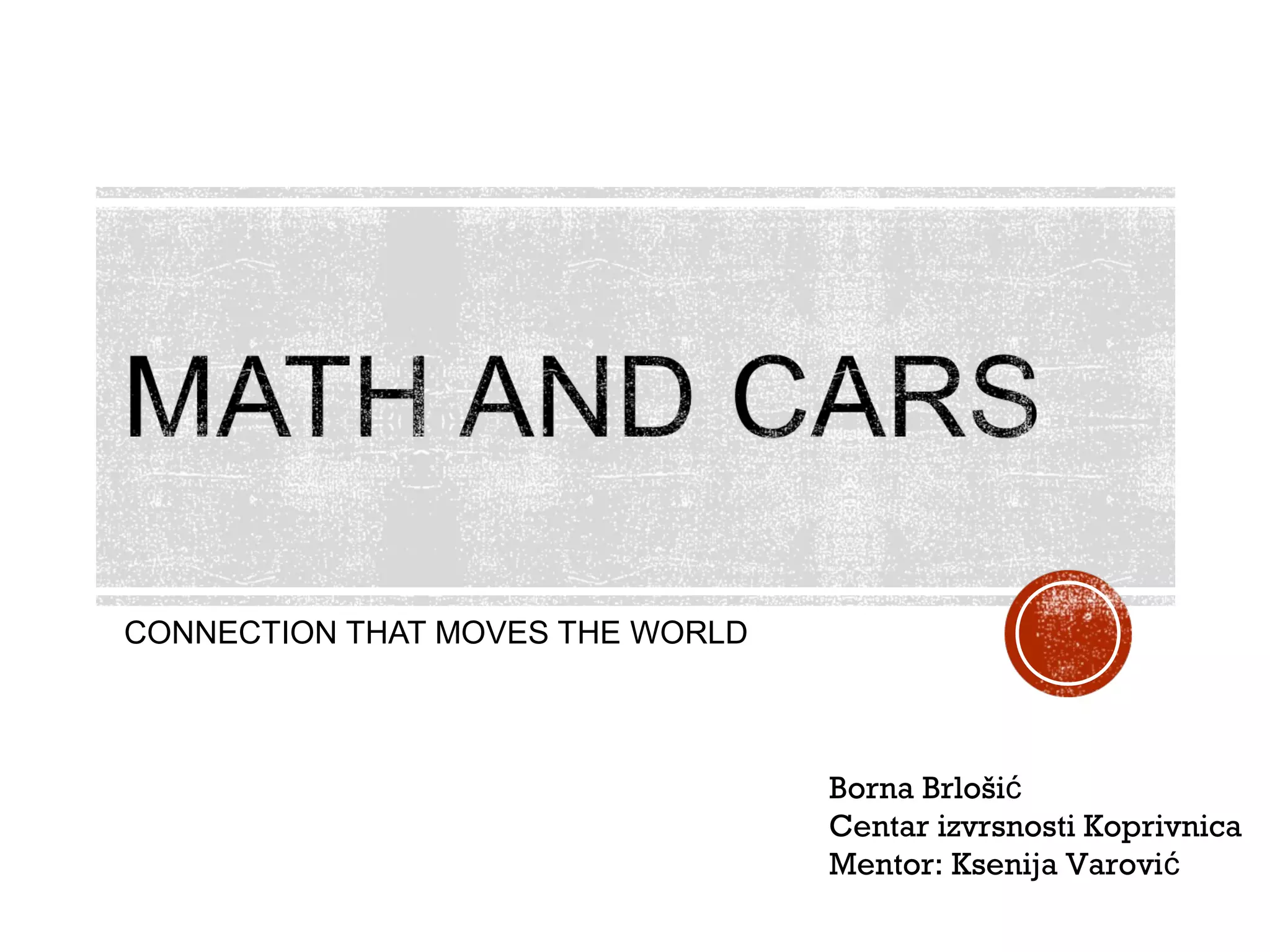 Math and cars 2.0 | PPS