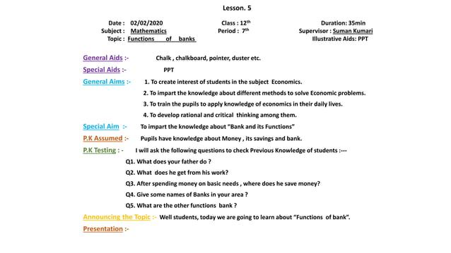 Math and eco ict lessons | PPT
