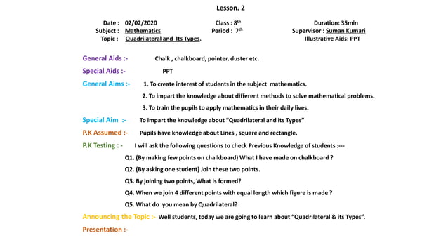 Math and eco ict lessons | PPT