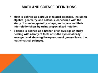 Math and Science | PPT