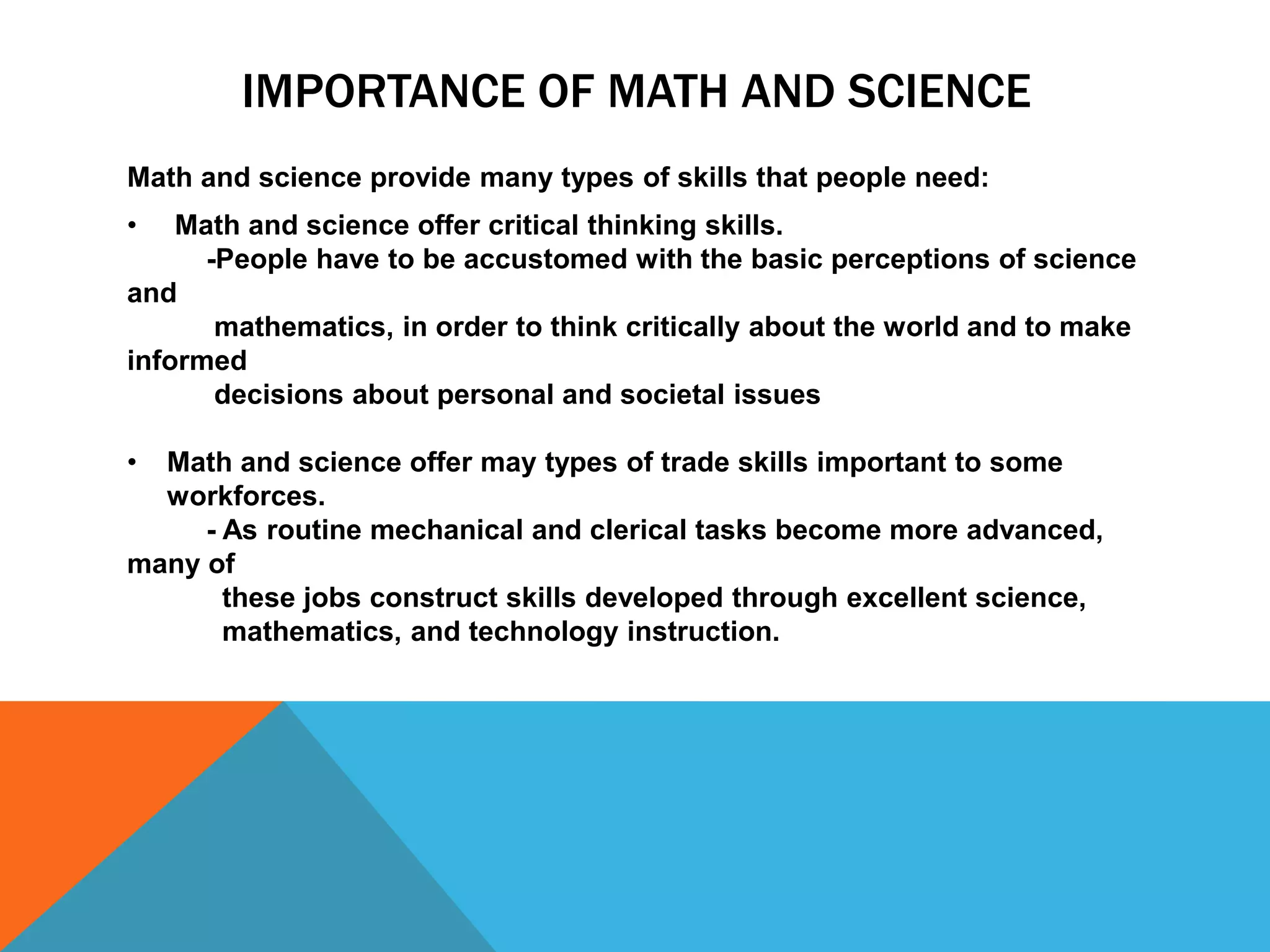 Math and science | PPTX