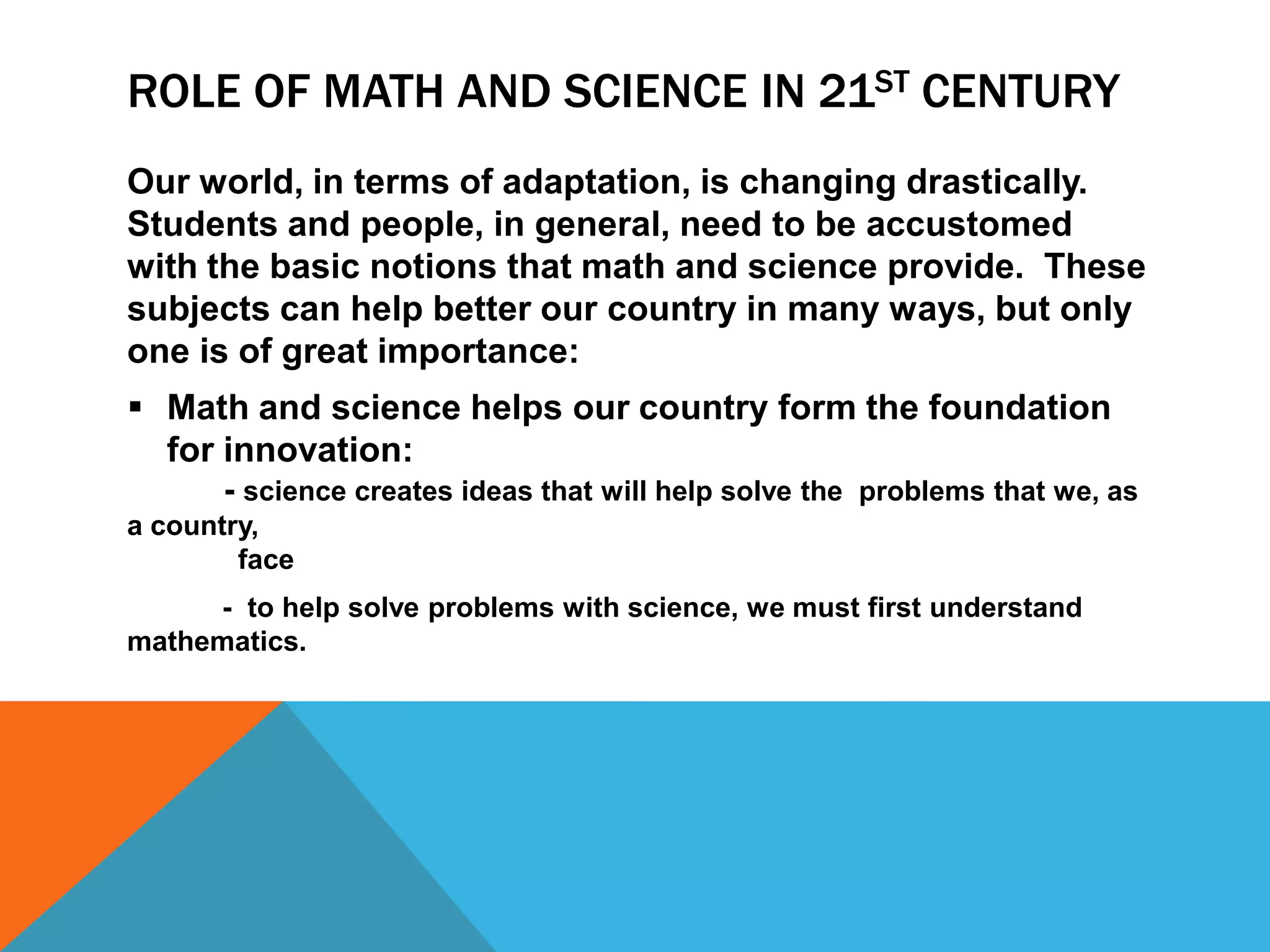 Math and science | PPTX