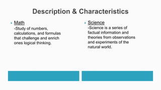 Math and science group presentation | PPT