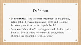 Math and science group project ci 350 | PPT