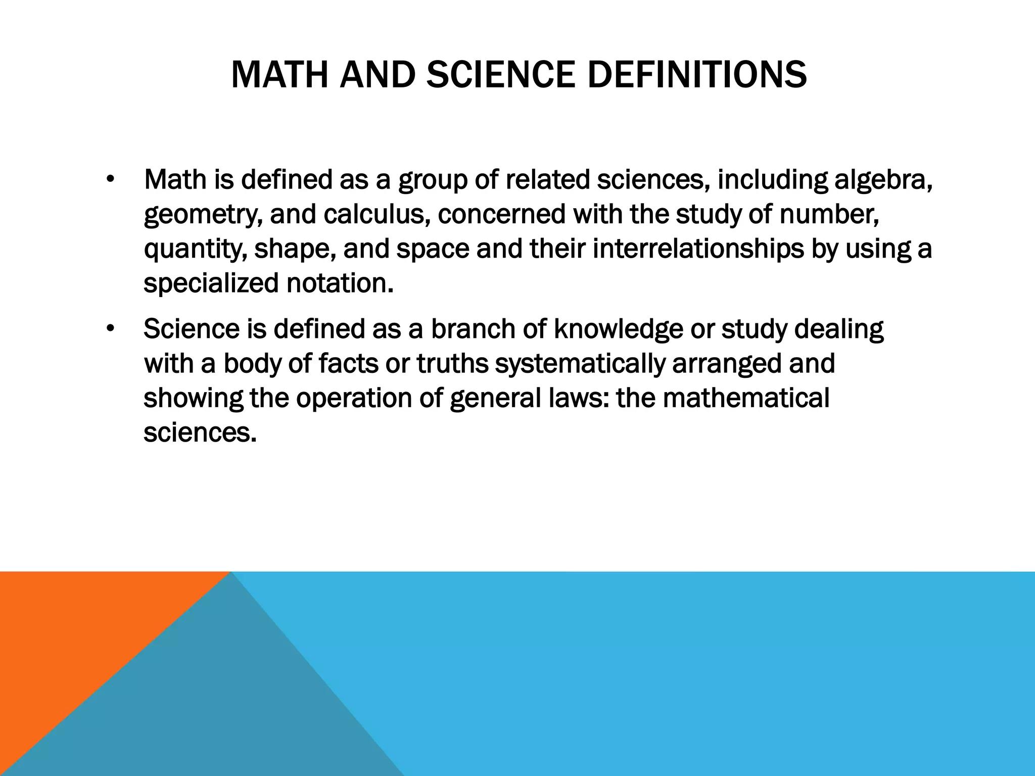 Math and science pp | PDF