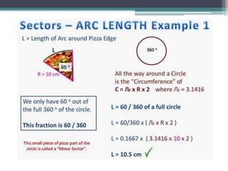 Math arcs and sectors | PPTX