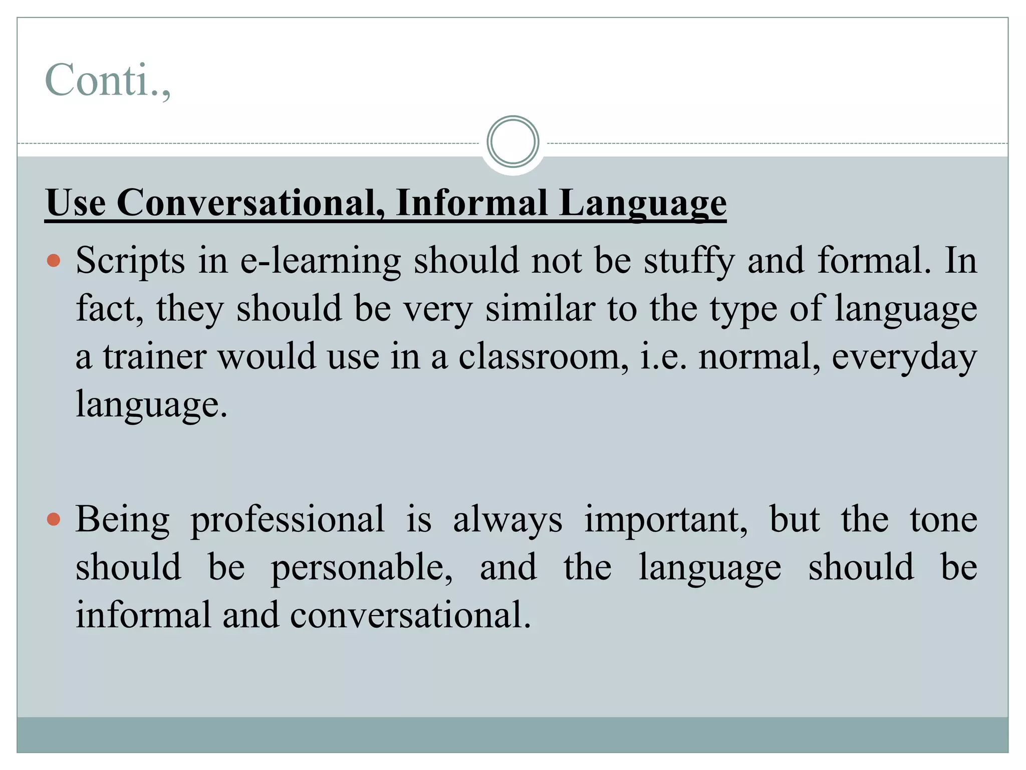 Script writing for e-content | PPTX