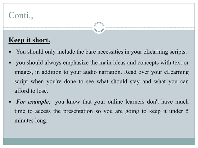 Script writing for e-content | PPTX