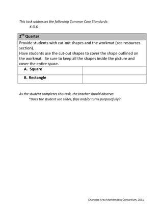 Math Assessment: K | PDF