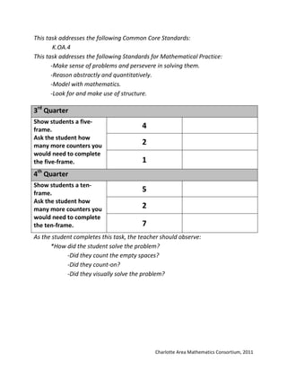 Math Assessment: K | PDF