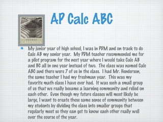 Math Autobiography | PPT