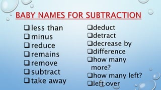 Math basic operations | PPTX