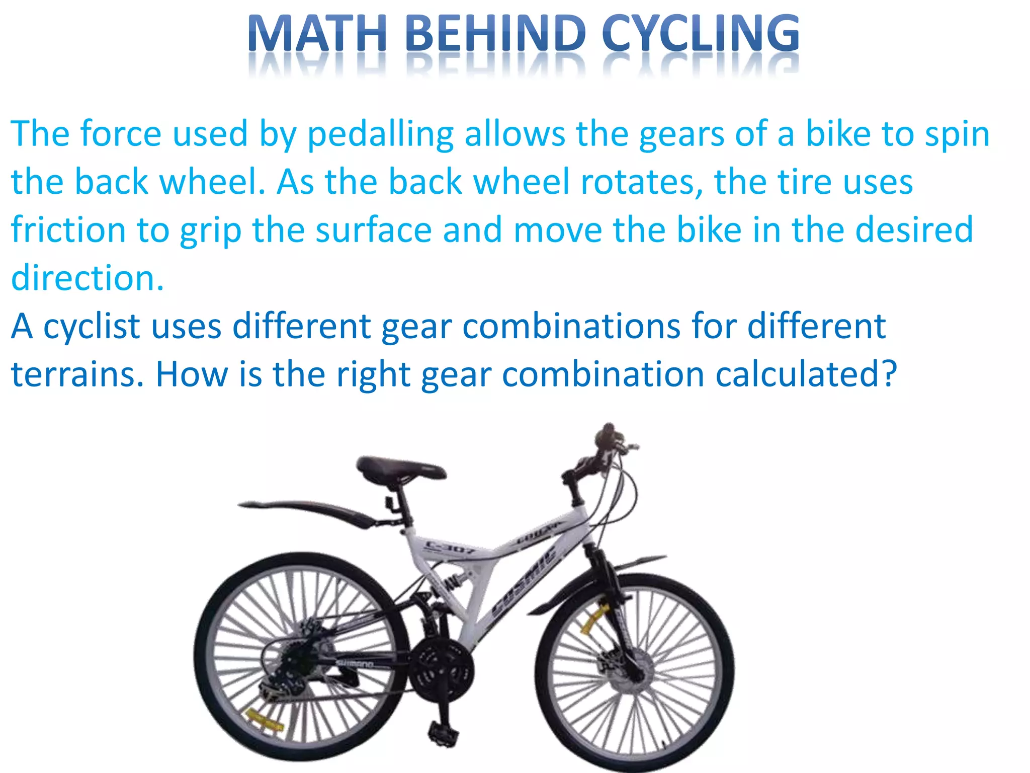 Math behind cycling PPT MADE BY NITYANT | PPTX